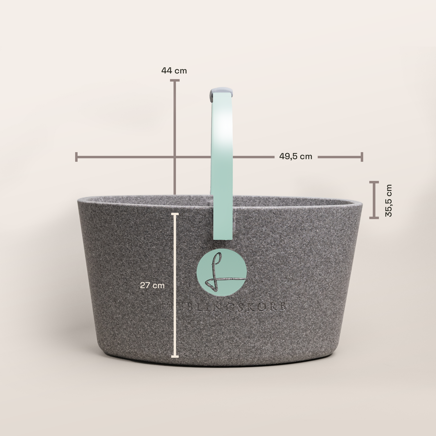 LIEBLINGSKORB Basic silver grey malve